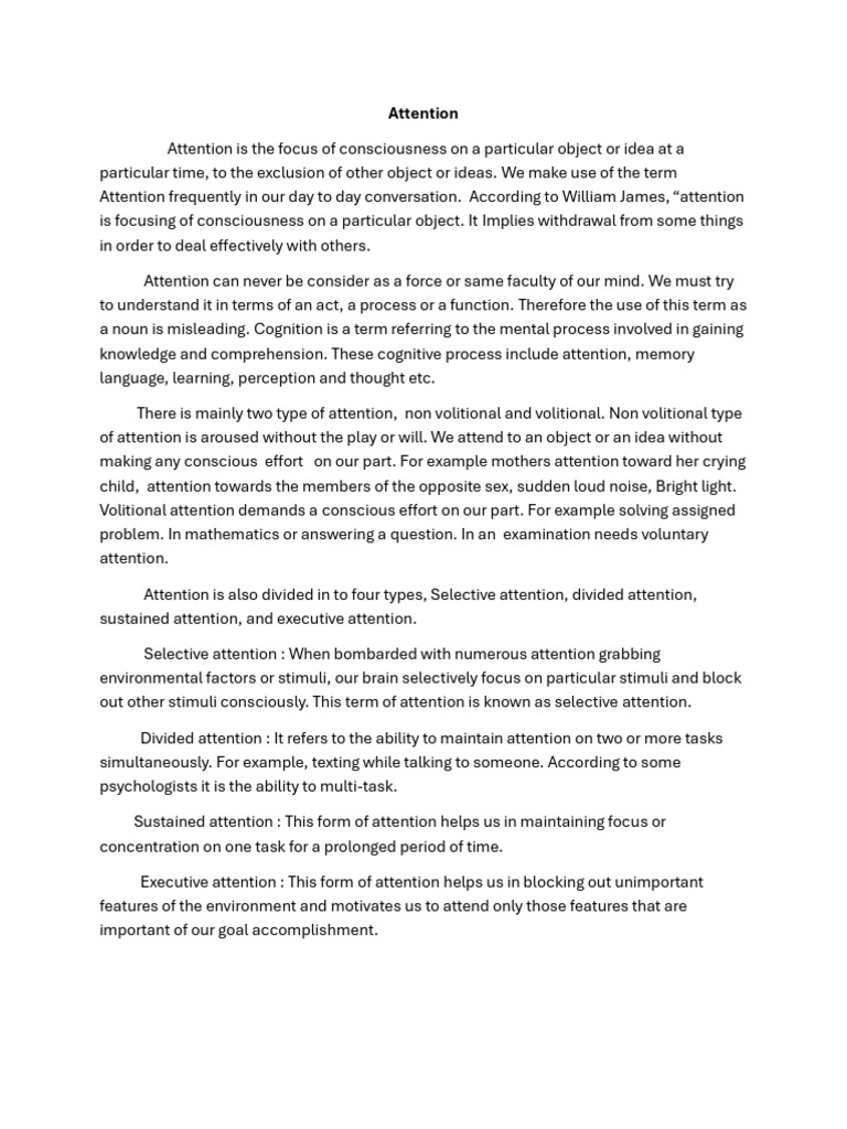 Attention Introduction | PDF