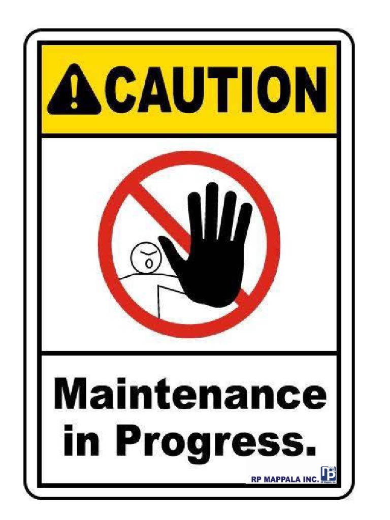 Caution - Maintenance in Progress | PDF