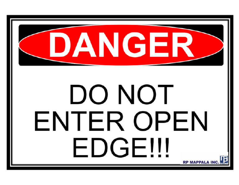 Danger Donot Enter Open Edge | PDF