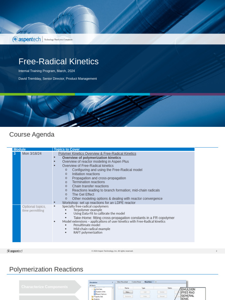 Day 3 - Free-Radical Kinetics | PDF | Polymerization | Copolymer