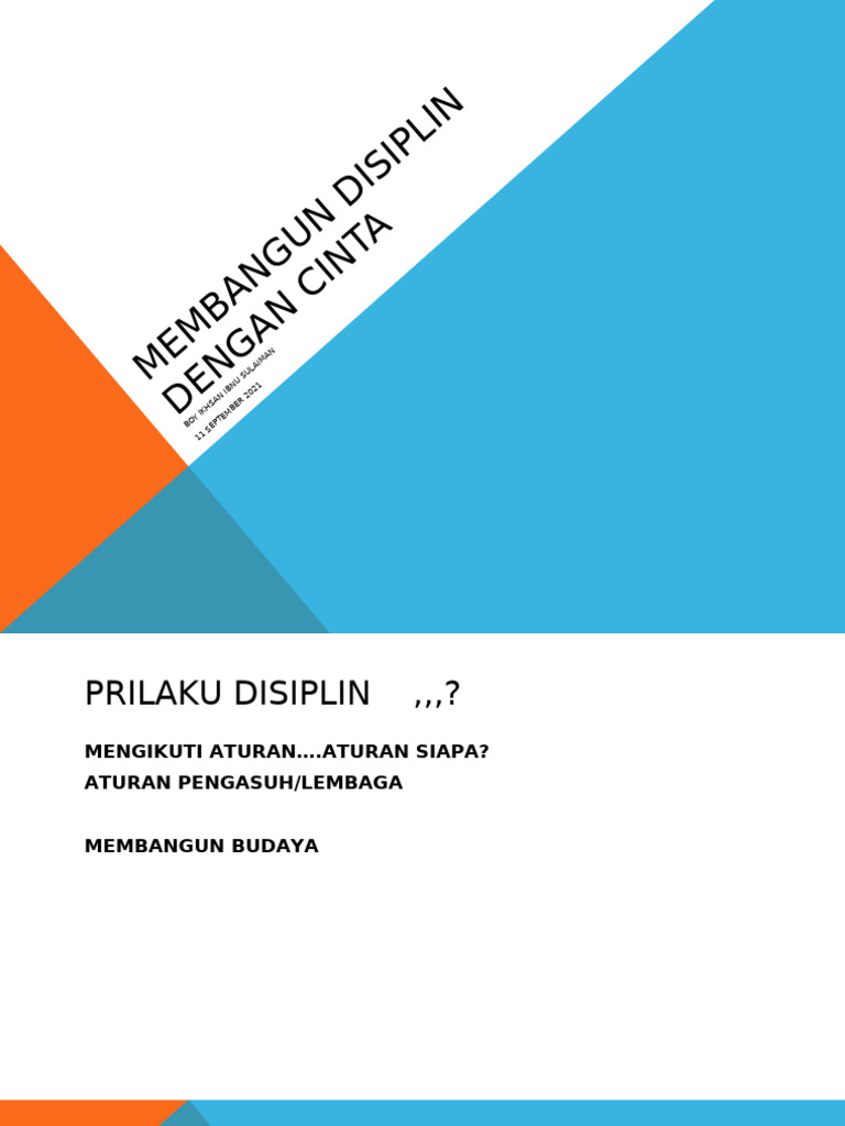Membangun Disiplin Dengan Cinta | PDF