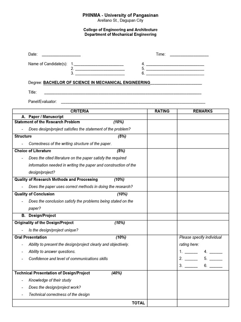 Final Evaluation Defense | PDF | Design