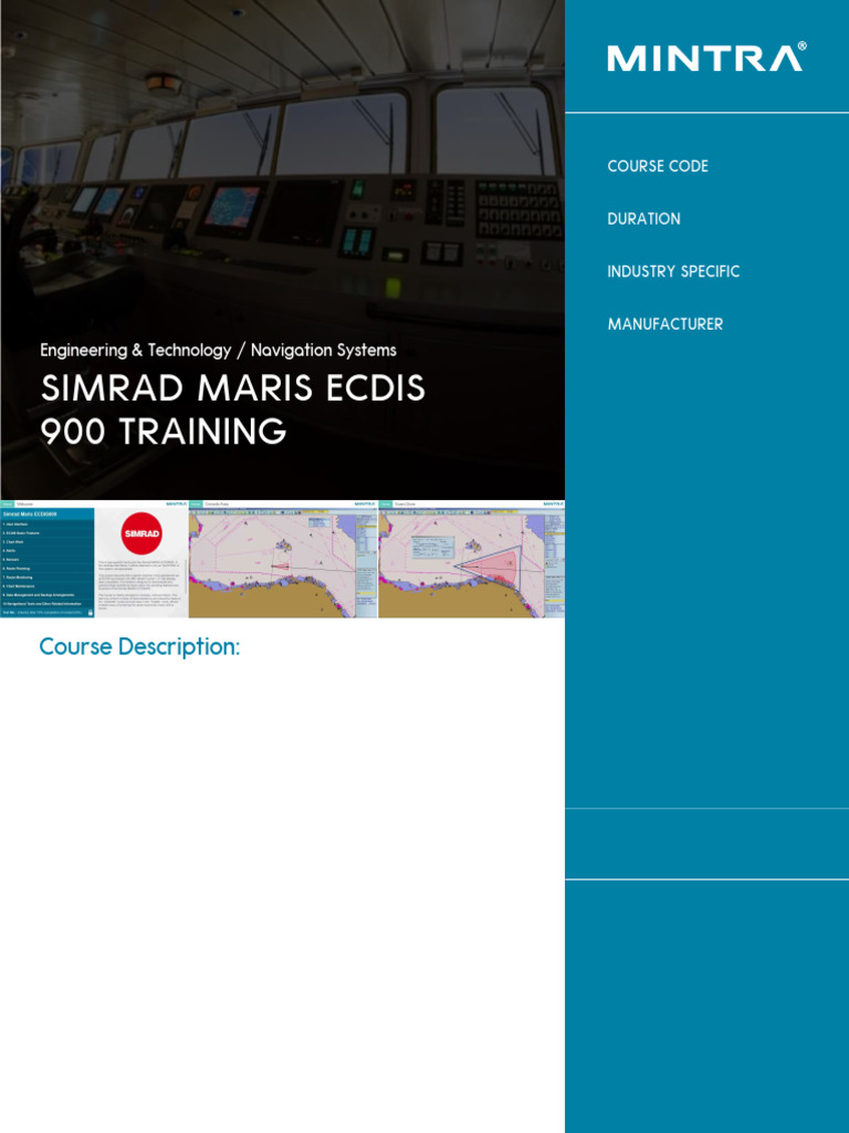Simrad Maris ECDIS 900 Training Course | PDF | Computing