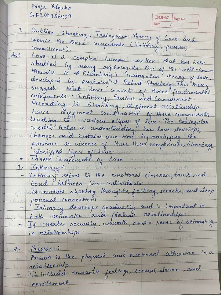 Psychology and Relationships Assignment | PDF