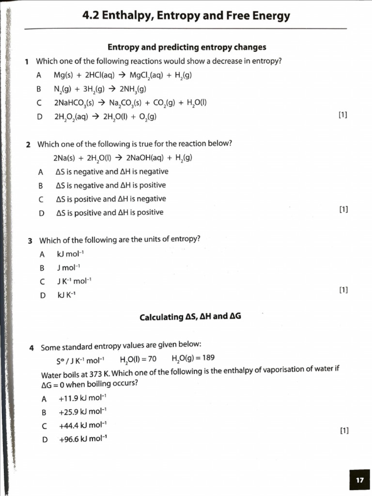 Entropy Questions | PDF