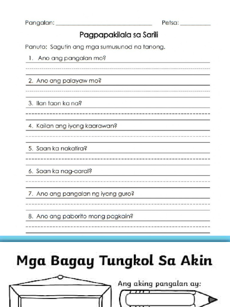 Activity Sheet Lesson 1 | PDF