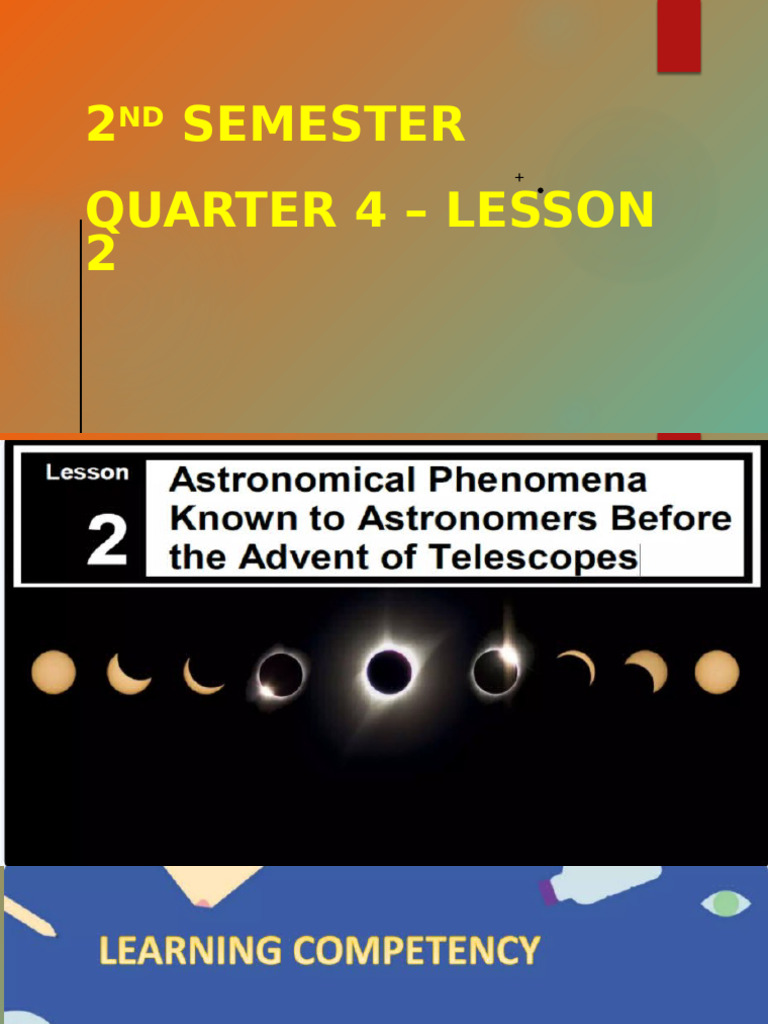 Q2 M2 Examples of Astronomical Phenomena Before The Advent OfTelescope | PDF | Solar Eclipse ...