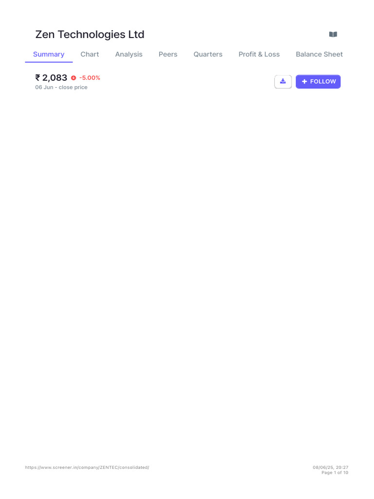 Zen Technologies LTD Share Price - About Zen Technologies - Key ...