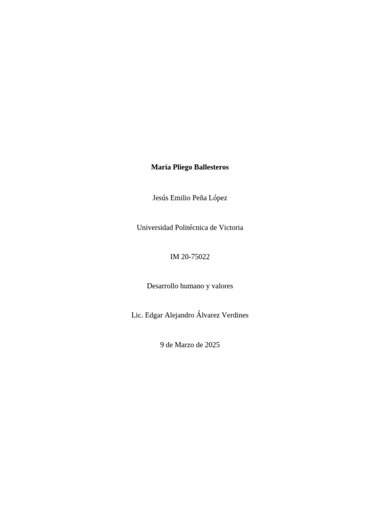 Teoría de Valores de María Pliego Ballesteros | PDF | Pedagogía | Estética