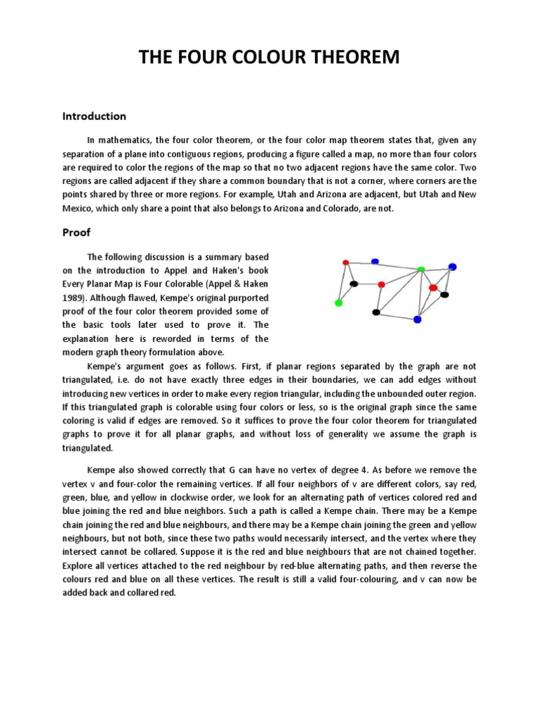 The Four Color Theorem | Download Free PDF | Mathematical Concepts ...