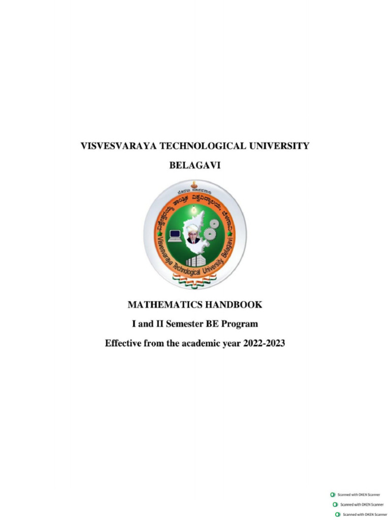 Mathematics-II VTU Formula Handbook | PDF