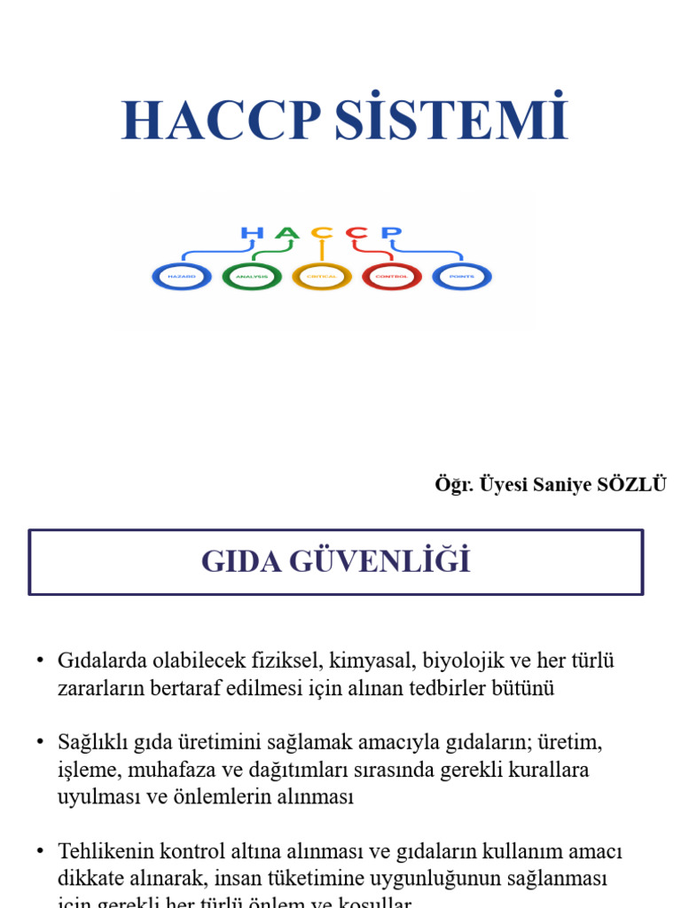 10.hafta Haccp | PDF