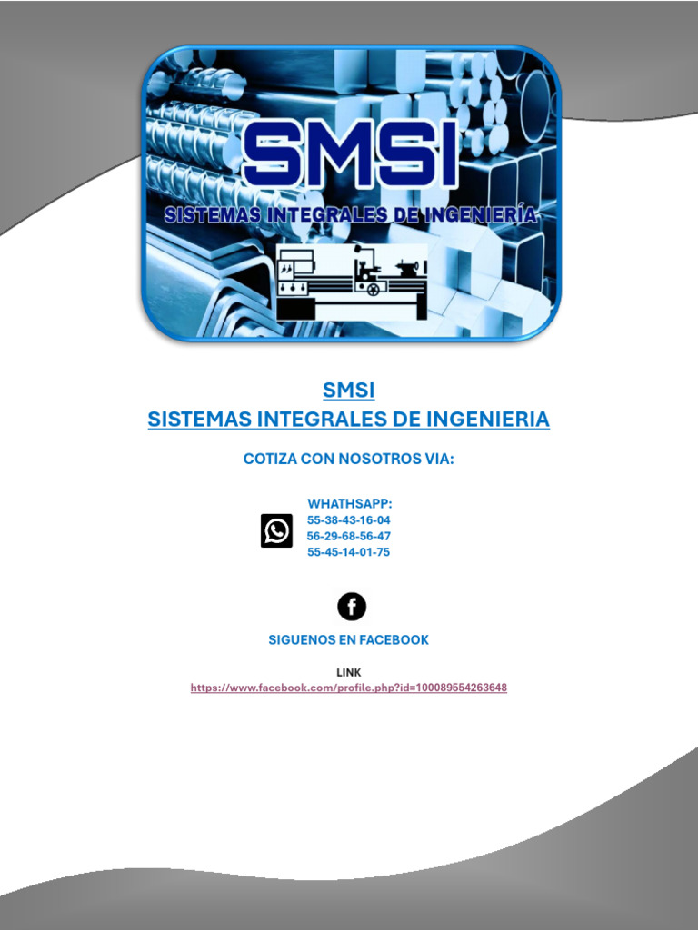 Catalogo Smsi | PDF | Acero | Sector secundario de la economía