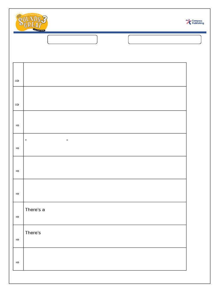 Sounds Great 2nd Edition - 3 - Translation Sheet | PDF
