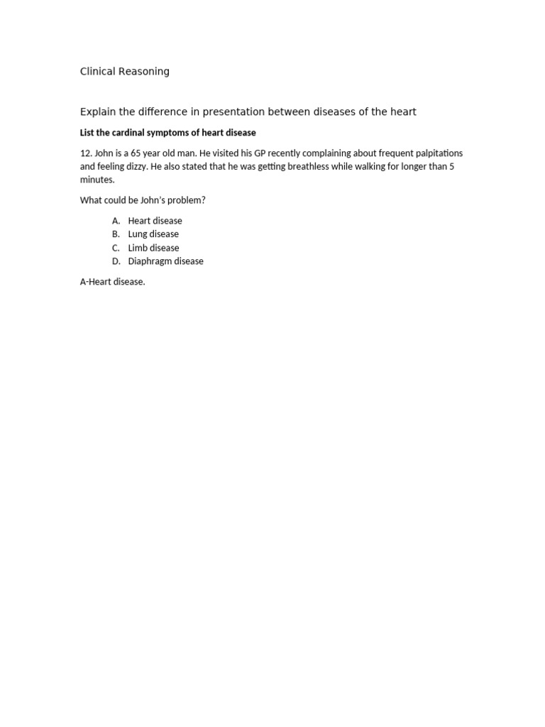 Clinical Reasoning | PDF