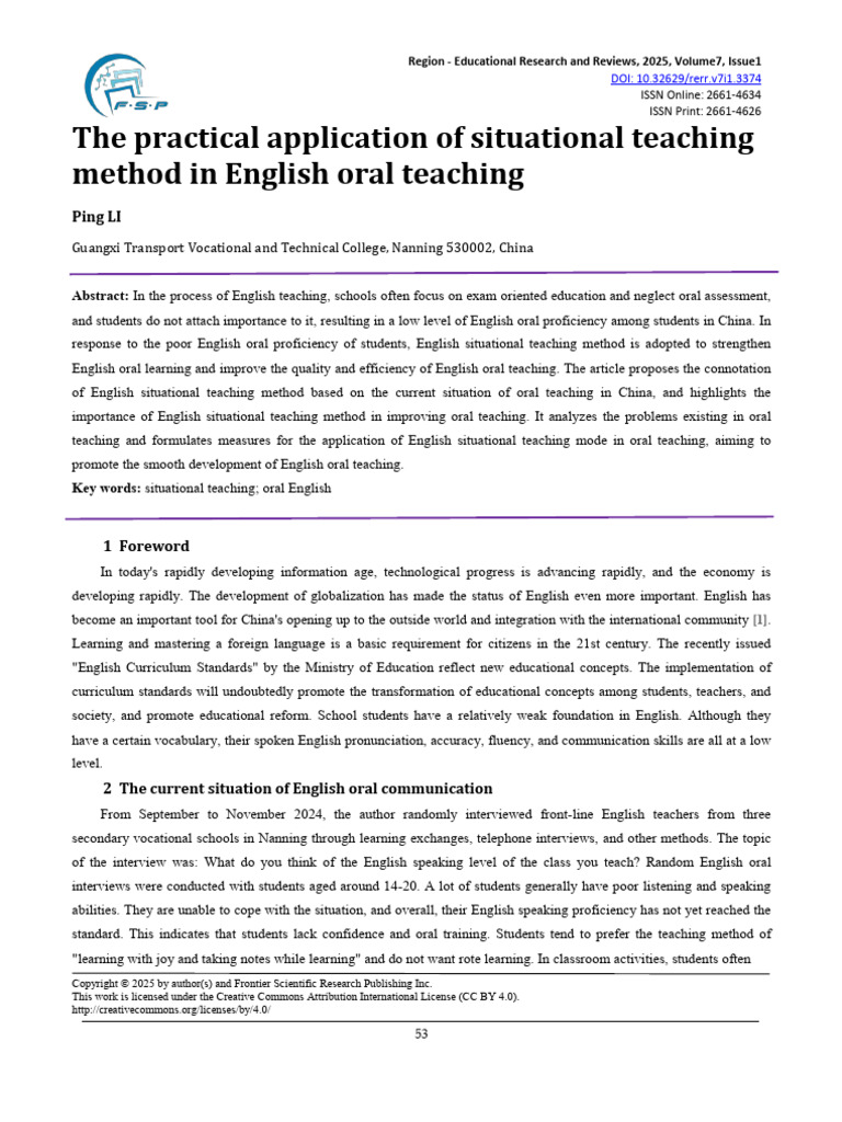 The Practical Application of Situational Teaching | PDF | Teaching ...