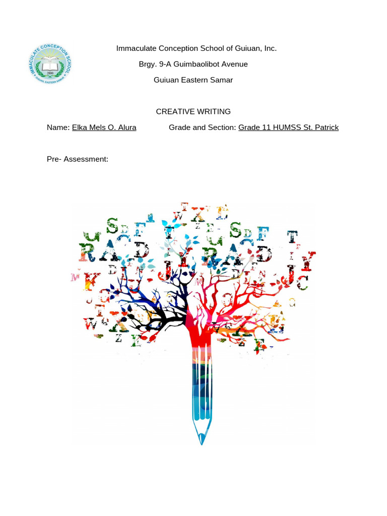 Creative Writing Week 1 and 2 Quarter 1 | PDF