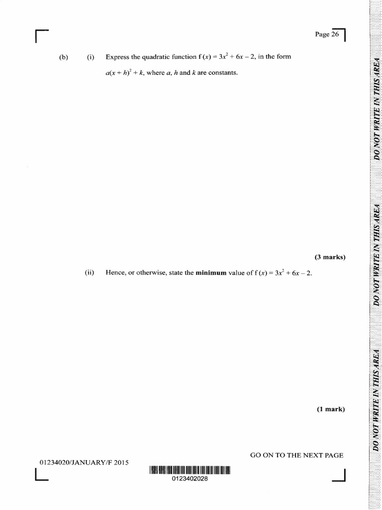 (HW) Math Completing The Square Worksheet | PDF | Mathematics | Algebra