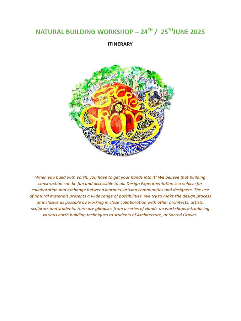 Natural Building Workshop Overview | PDF