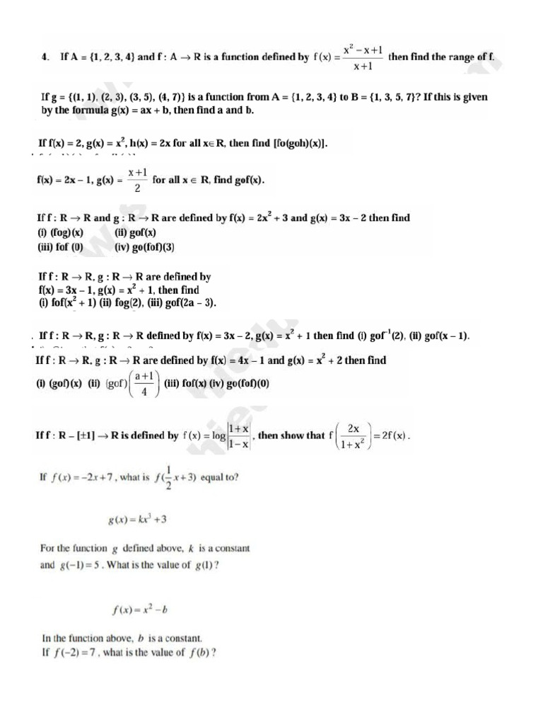 Igcse Functions | PDF