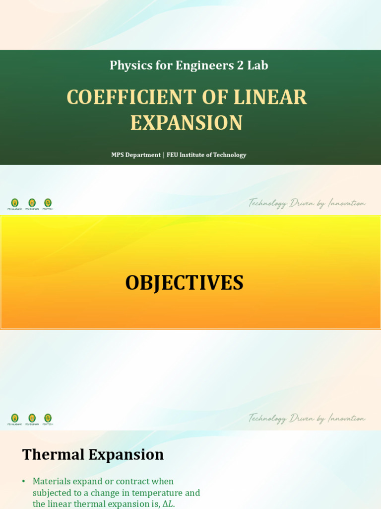 Coefficient of Linear Expansion Lab | PDF | Thermal Expansion | Applied ...