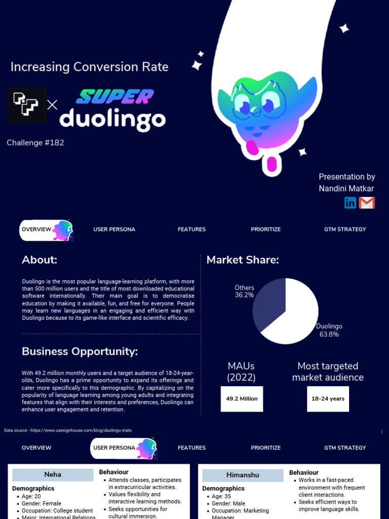 Duolingo - Product Case Study | PDF | Learning | Language Acquisition
