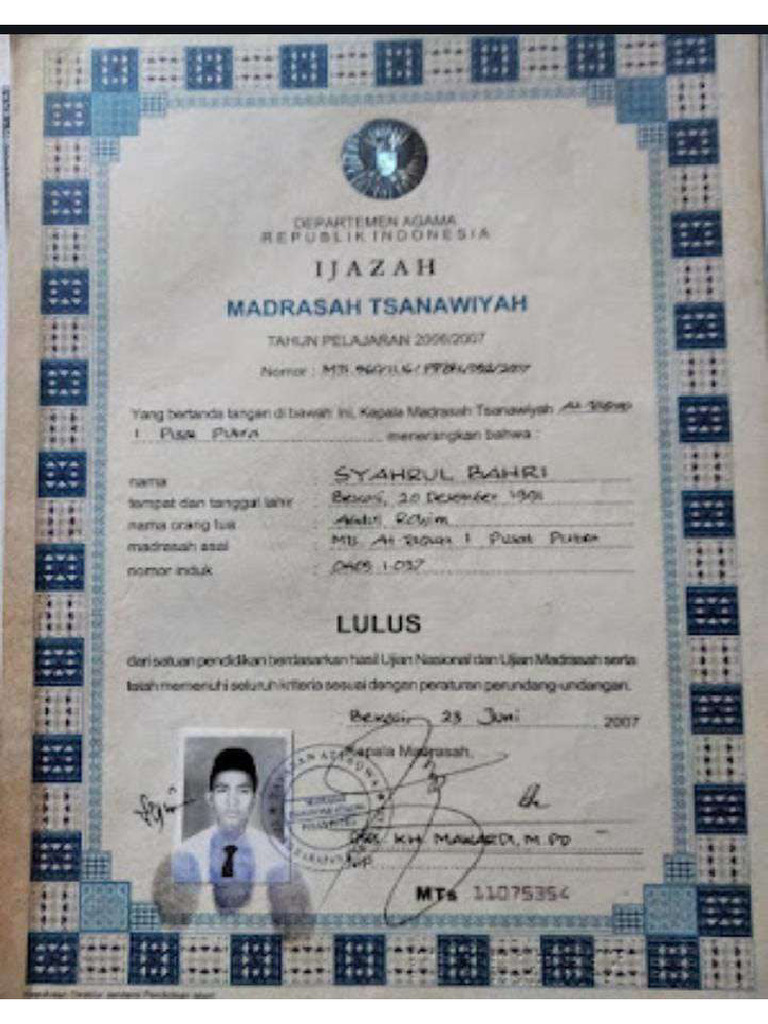 Ijazah SMP | PDF