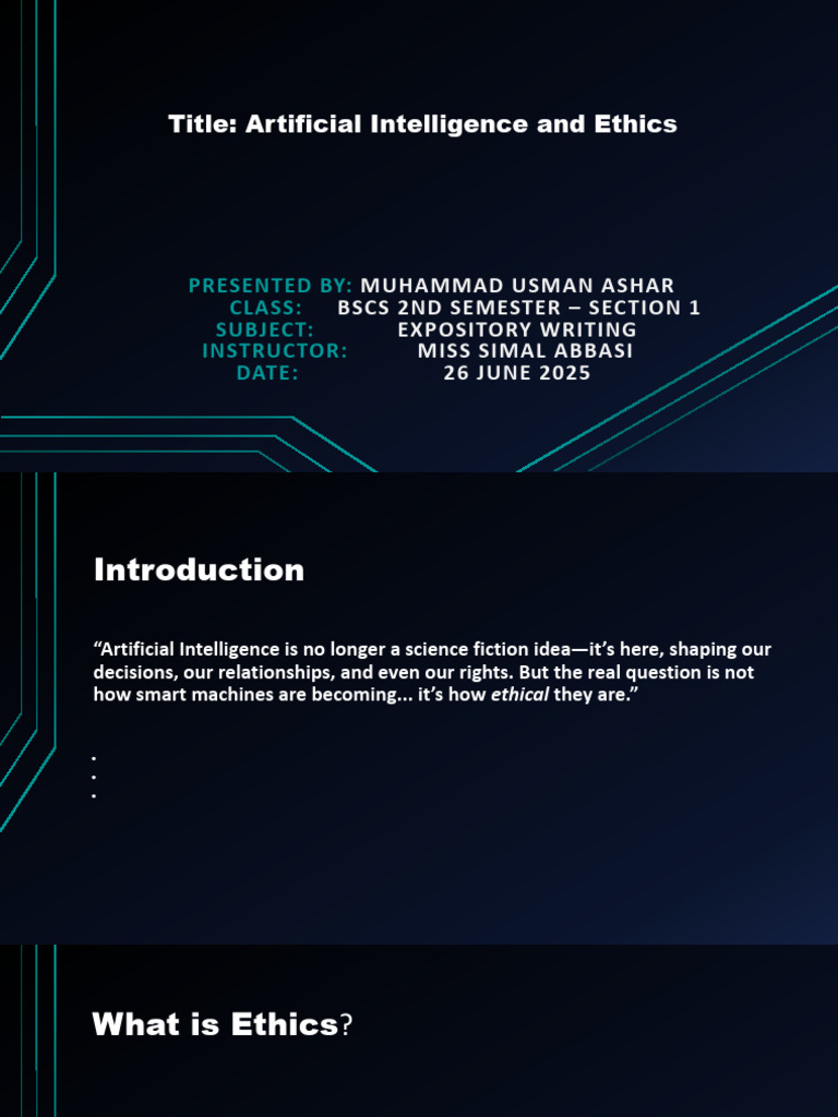 Artificial Intelligence and Ethics | PDF | Artificial Intelligence ...
