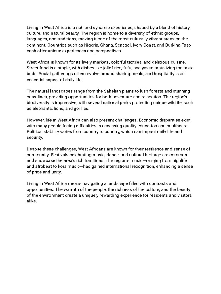 Life in West Africa | PDF