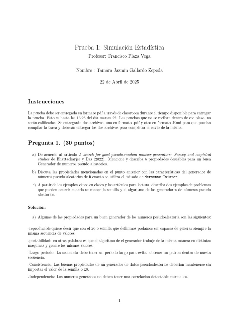 Prueba1 2025 1S | PDF | Realidad virtual | Integral