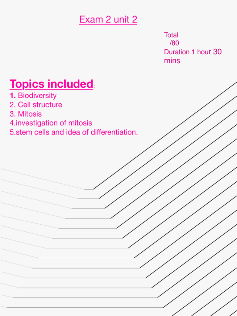 Exam 2 Unit 2 J21 | PDF | Mitosis | Genetics