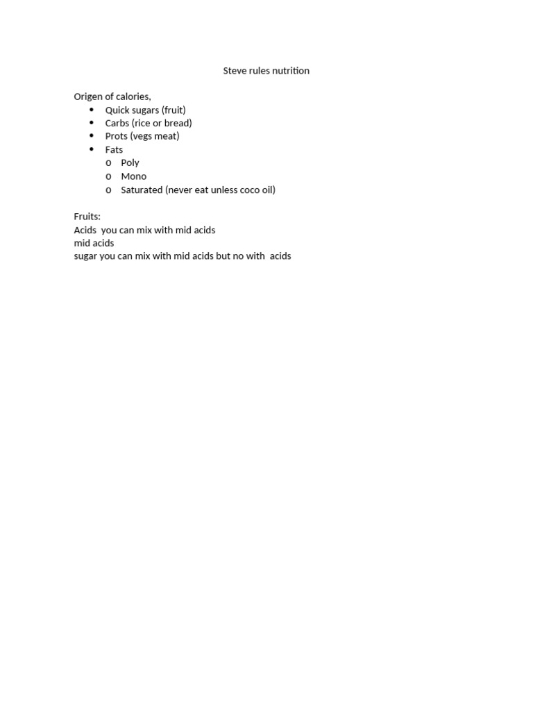 Steve Rules Nutrition | PDF