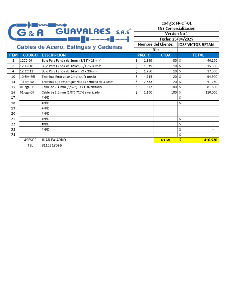 Cot BR 02380 Jose Victor Betancur 01-1 | PDF