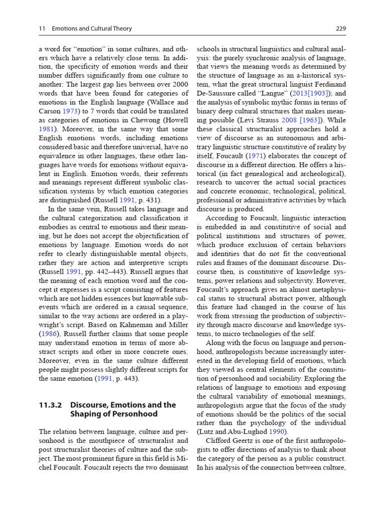 HandbookofSocofEmotions2014 229 | PDF | Discourse | Emotions
