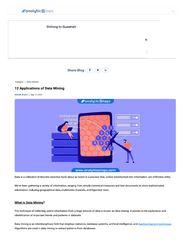Data Minig Application | PDF