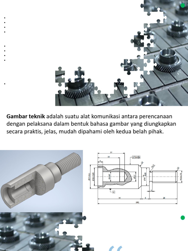 Panduan Gambar Teknik Mesin | PDF