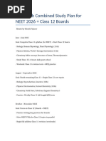 NEET 2026 Study Planner & Resources | PDF