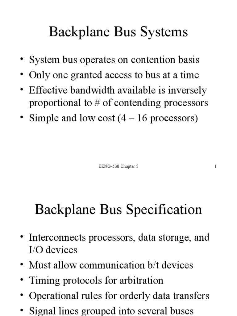 Backplane Bus System Overview Pdf Cpu Cache Computer Memory
