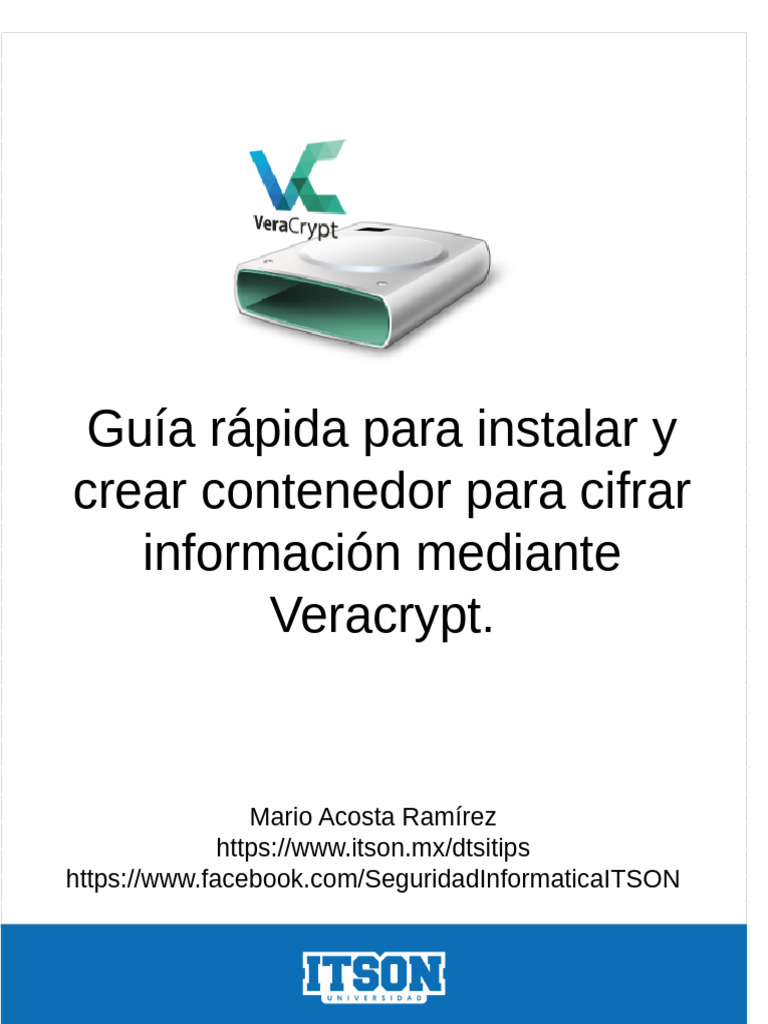 Guía Rápida Instalación y Uso de Veracrypt | PDF | Archivo de computadora | Contraseña