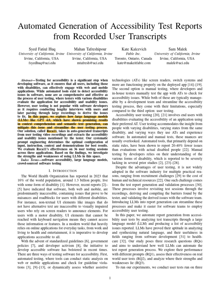 Automated Generation of Accessibility Test Reports From Recorded User ...