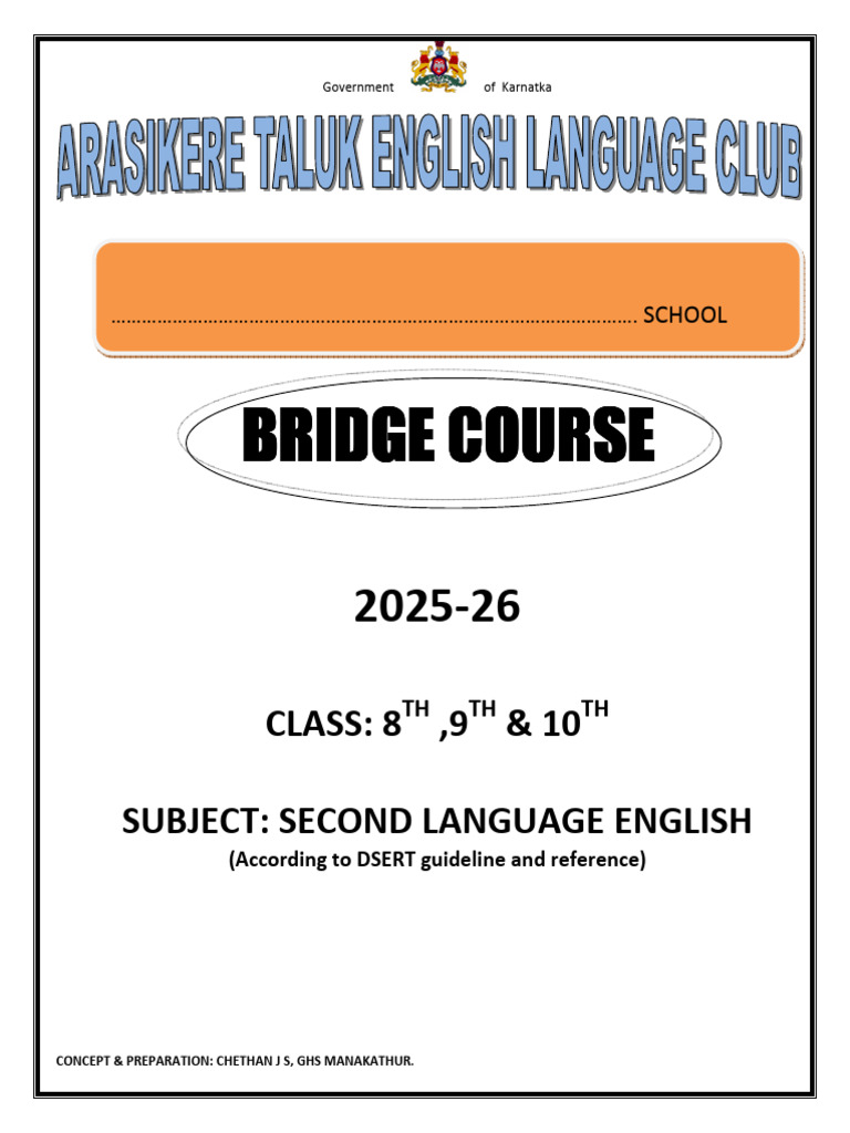 Class 9 English Bridge Course 2025-26 | PDF | English Language ...