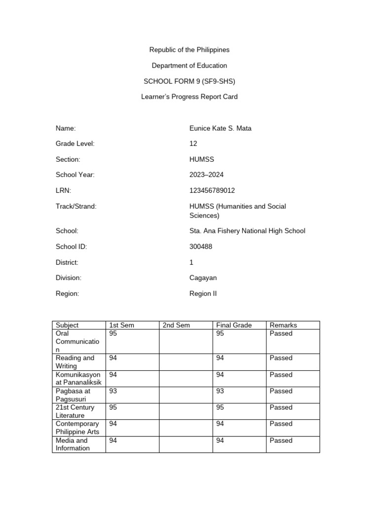 SF9 Eunice Kate S Mata | PDF | Cognition | Science