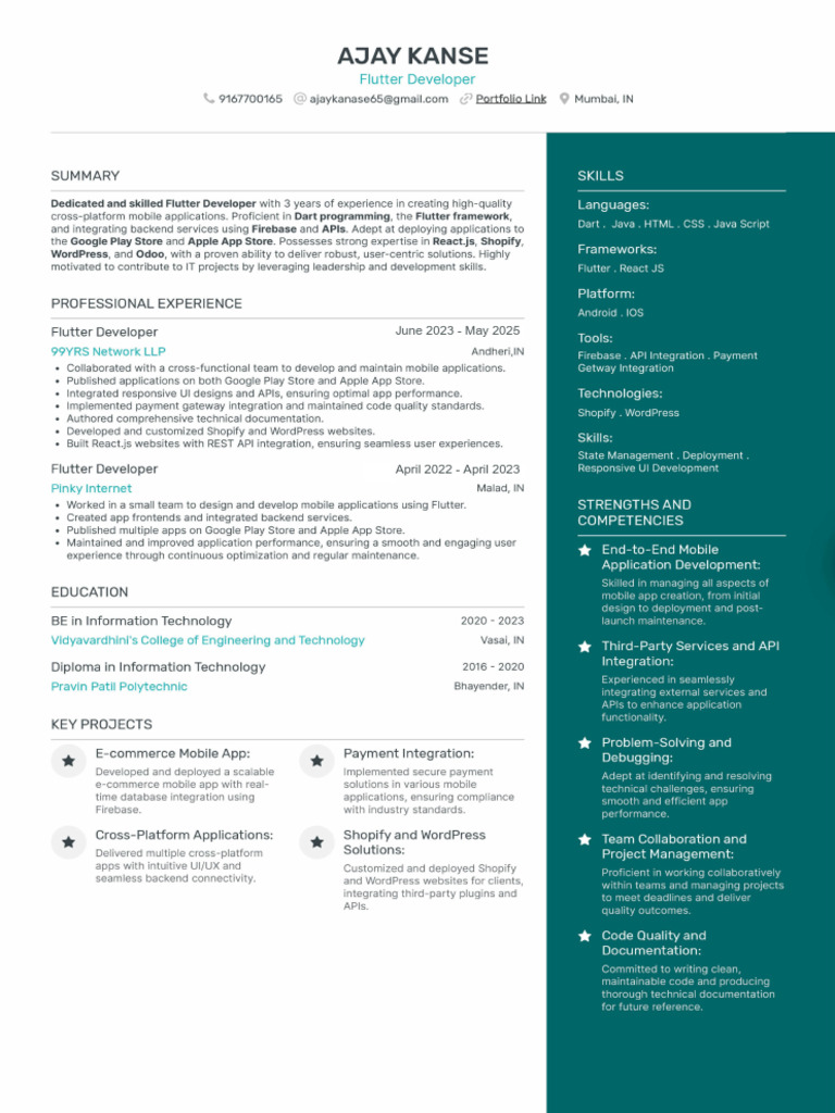Ajay Kanse CV Updated | PDF
