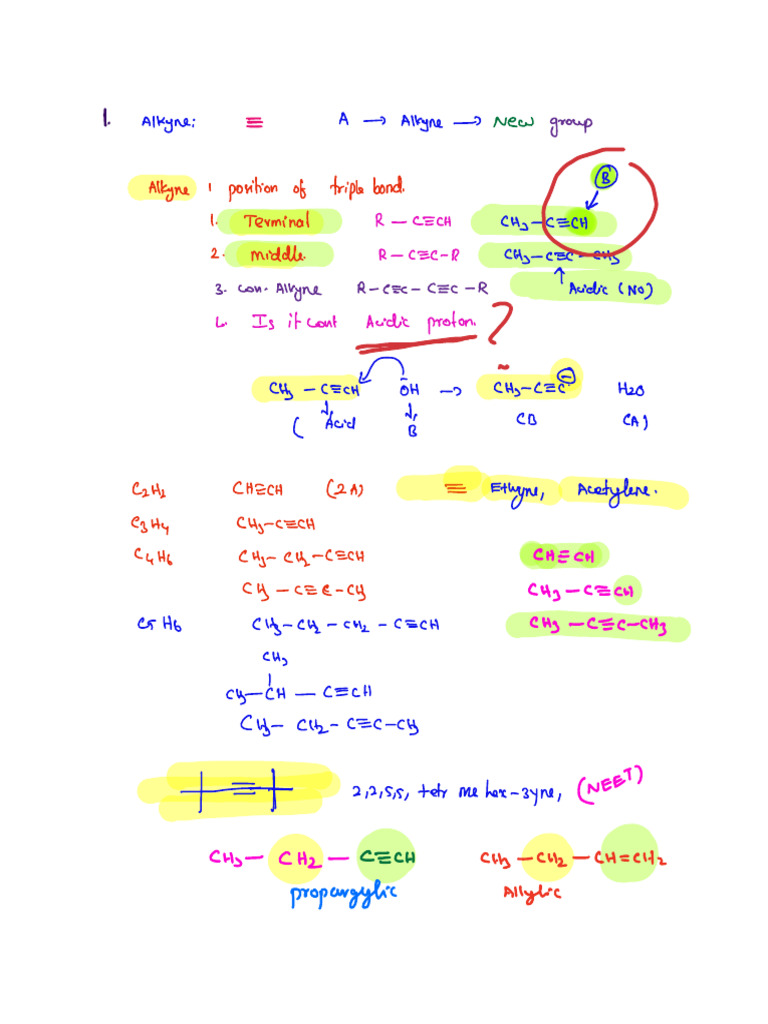 Alkyne 1 | PDF