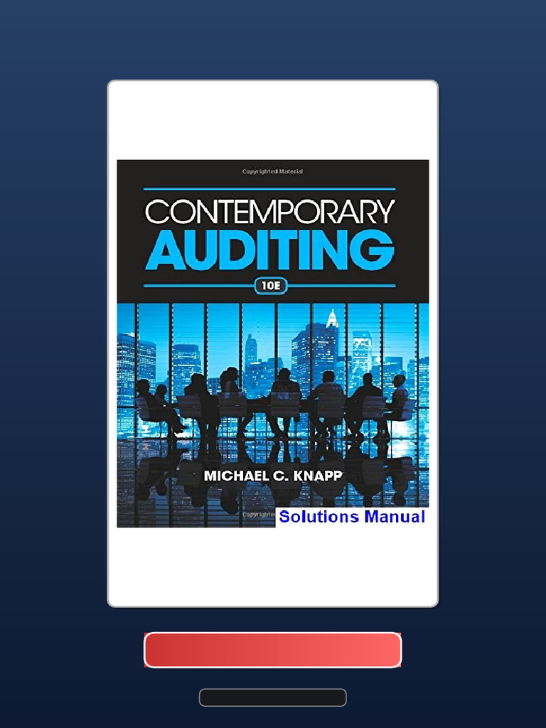 Complete Bundle Contemporary Auditing 10th Edition Knapp | PDF ...