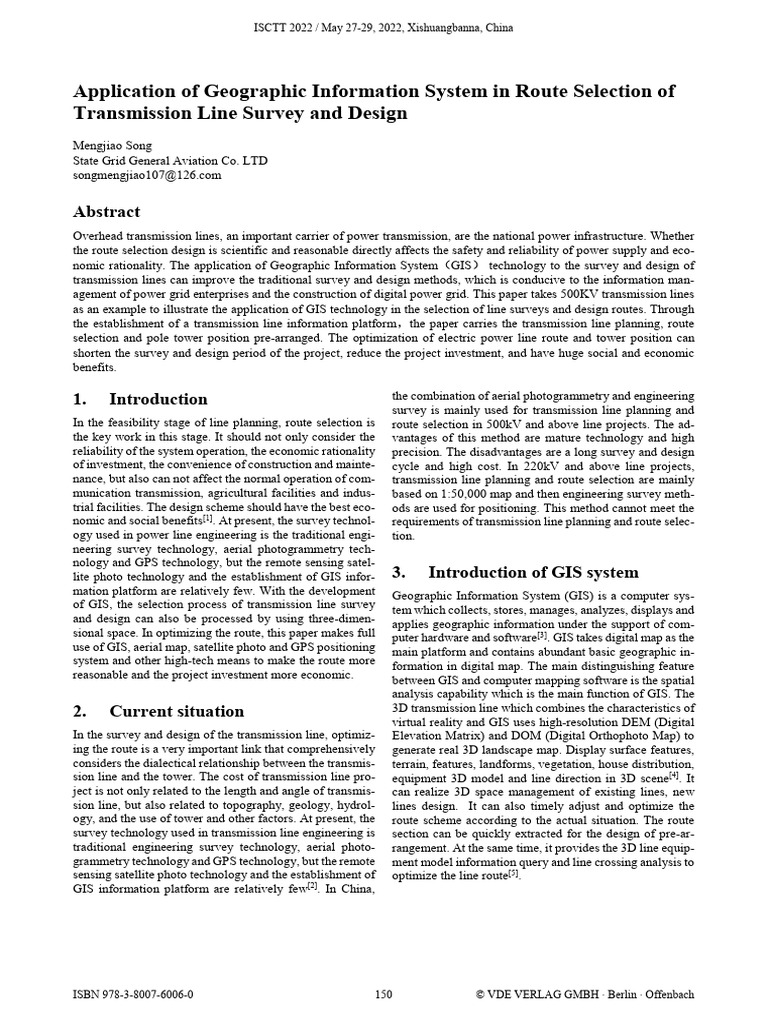 GIS in Transmission Line Route Design | PDF | Geographic Information ...