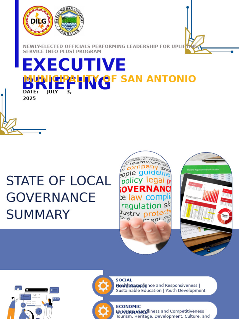 Executive Briefing Slides For Lgu Dept Offices | PDF | Governance