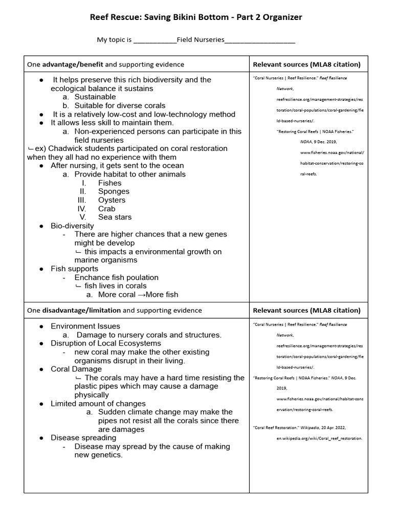 Criterion D - Part 2 JENNY KIM | PDF | Coral Reef | Coral