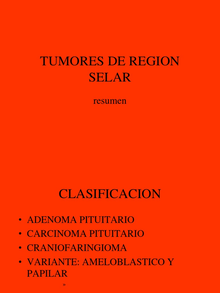 Tumores de Region Selar | PDF | Sistema endocrino | Glándulas