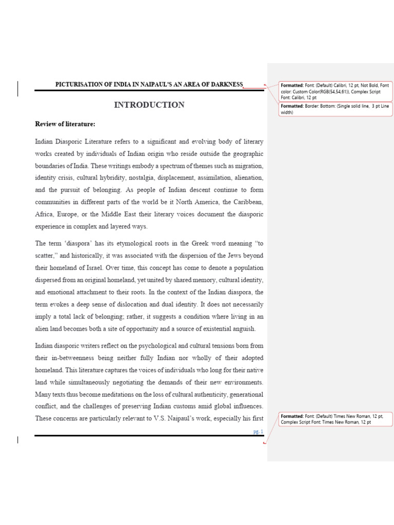 MA English Dissertation | PDF | Postcolonialism | Diaspora